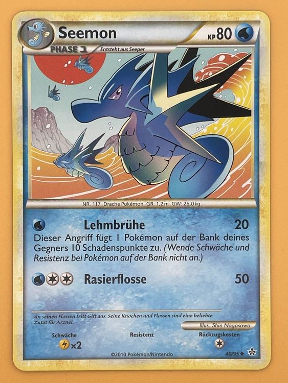 Seemon 40/95 Pokémon HG&SS Unleashed ab 1.- | Kaufen auf Ricardo