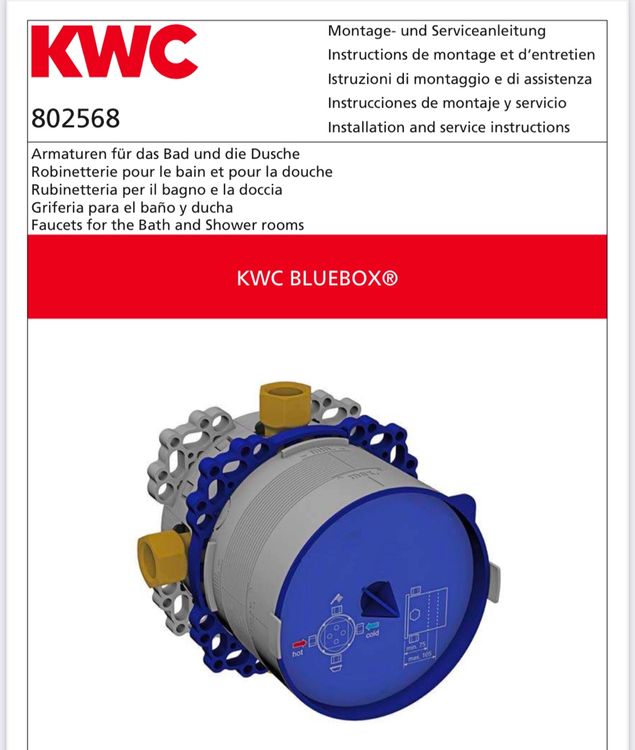 KWC Bluebox Unterputz Armaturenkörper 802568 (Neu und originalverpackt) in schaffhausen für CHF ...