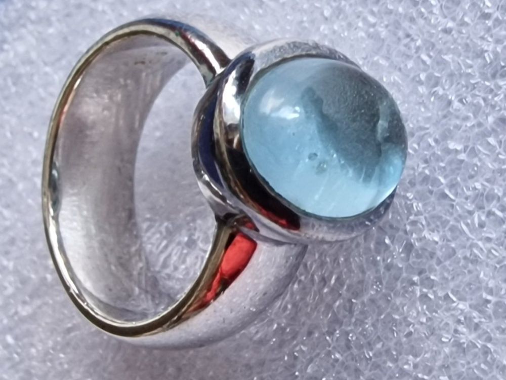 Silberring Olga Ribler echt Aquamarin Gr. 57 massiv | Kaufen auf Ricardo