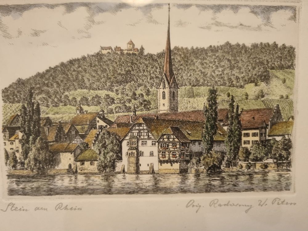 Original Radierung Stein am Rhein (Gebraucht) in Kloten für CHF 50 – nur Abholung auf Ricardo kaufen