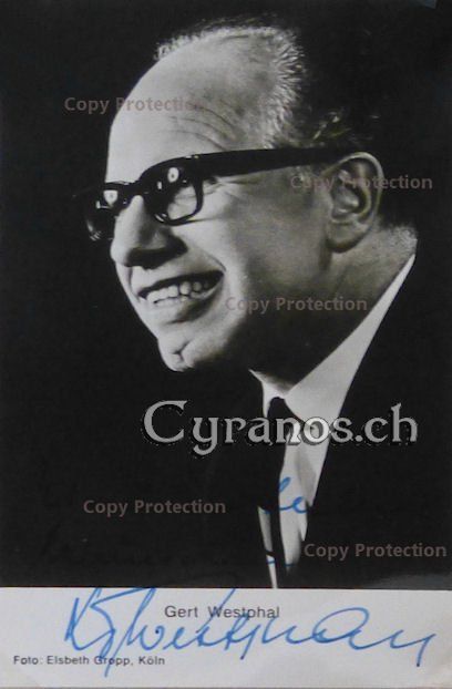 Gert Westphal (1920-2002) Schauspieler - Autogramm (Gebraucht) in ...