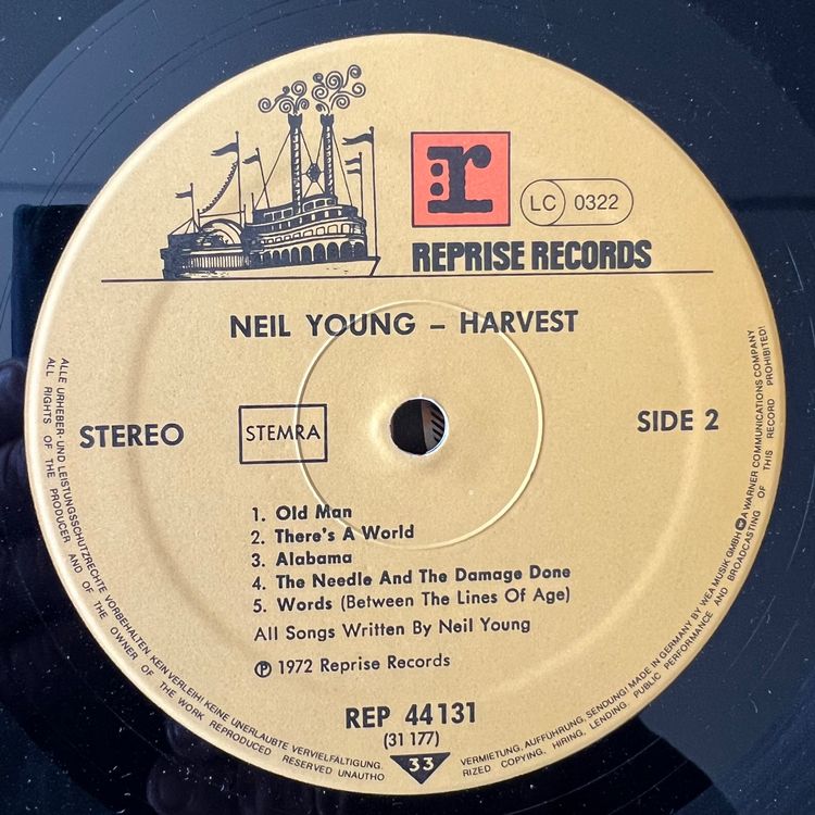 Neil Young - Harvest / 1. D-Press. 1972 - Very nice (Gebraucht) in Gais ...