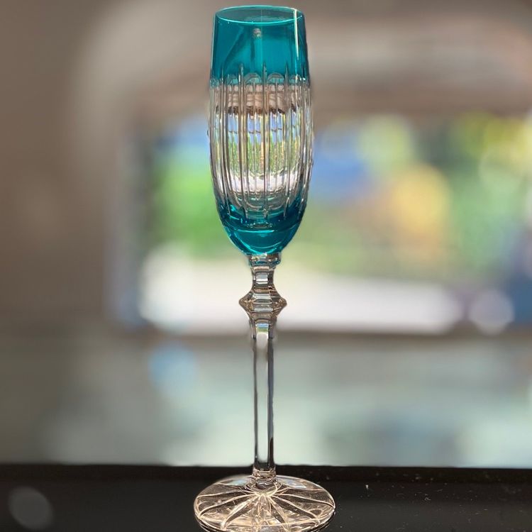 Sektglas Kristall 190ml, türkis, Satz. 1Stk. (Neu und originalverpackt) in Bergdietikon für CHF ...