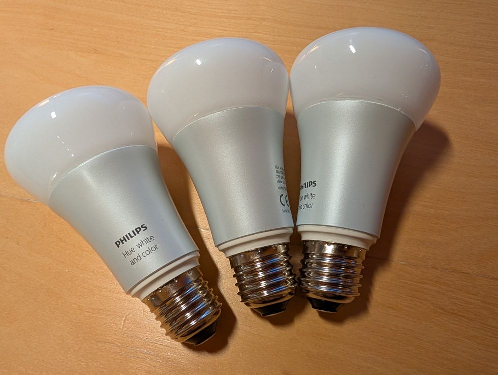 Philips Hue 3x E27 Glühbirnen White & Color, 800lm (Gebraucht) in ...