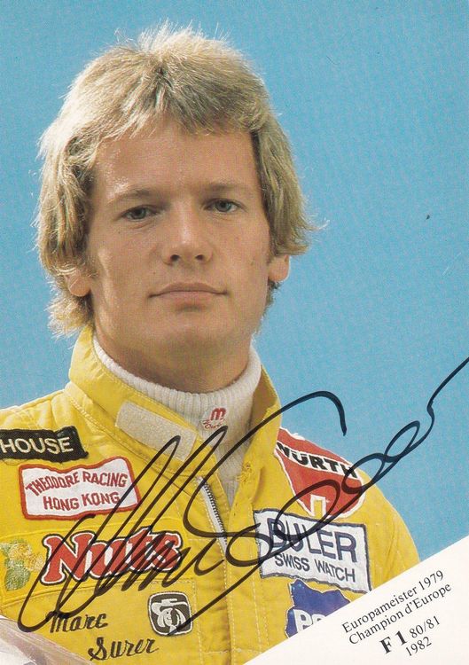 1982 Autogrammkarte Marc Surer (Gebraucht) in für CHF 4 – mit Lieferung ...