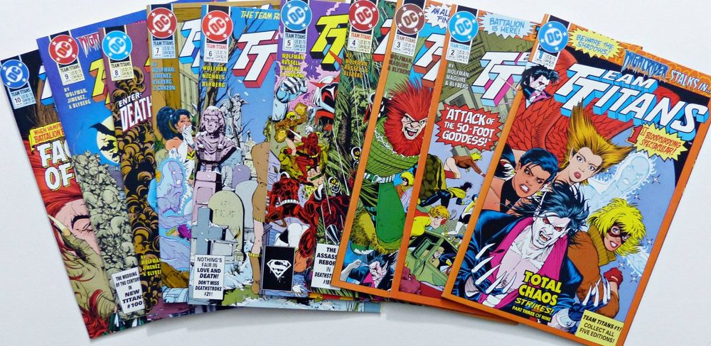 TEAM TITANS 1-10 COMPLETE RUN 🔑 NIGHTWING FROM FUTURE 1992 (Gebraucht ...