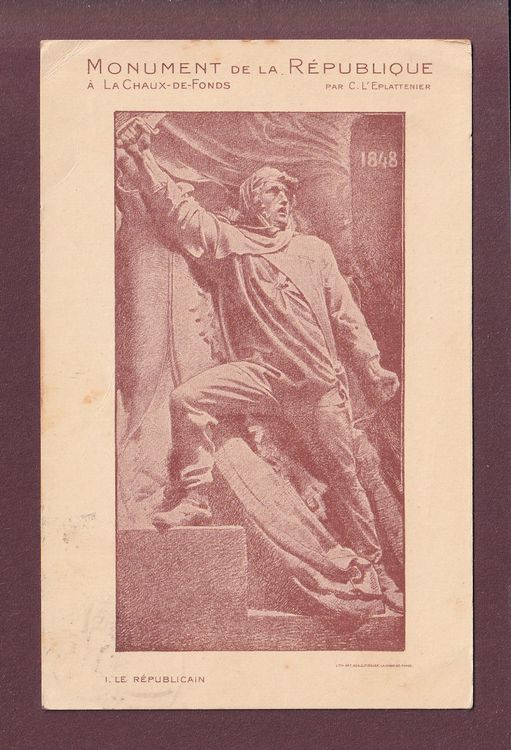 LA CHAUX-DE-FONDS - Monument de la République - 1910 | Kaufen auf Ricardo