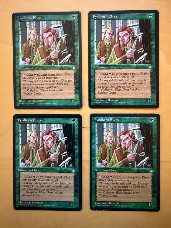 4x Fyndhorn Elves // Ice Age // Eiszeit // Magic (Gebraucht) in Binz ...