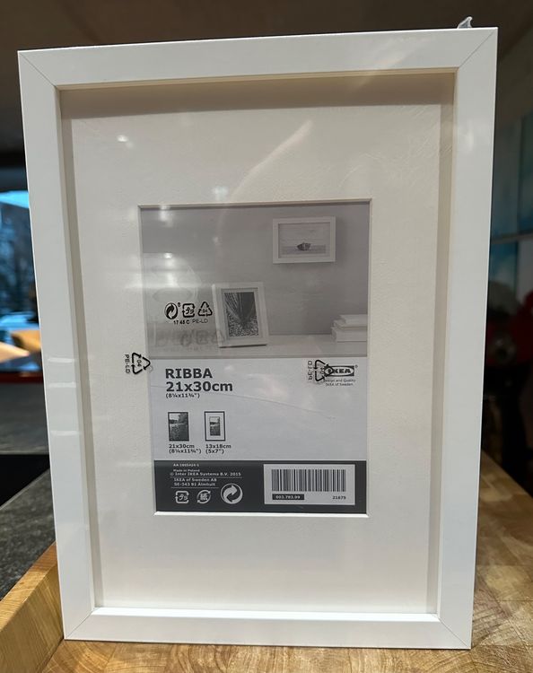 Bilderrahmen IKEA RIBBA 21x30 weiss (Neu und originalverpackt) in ...
