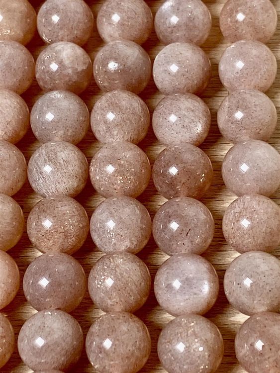 Strang echte Sunstone Kugeln / stone beads 8 mm (Neu und originalverpackt) in Niederrohrdorf für ...