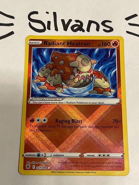 Radiant Heatran Shiny 027/189 Astral Radiance Englisch | Kaufen auf Ricardo