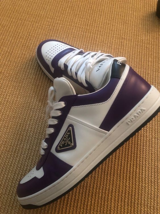 Prada Downtown Sneaker aus Leder purple (Neu (gemäss Beschreibung)) in ...