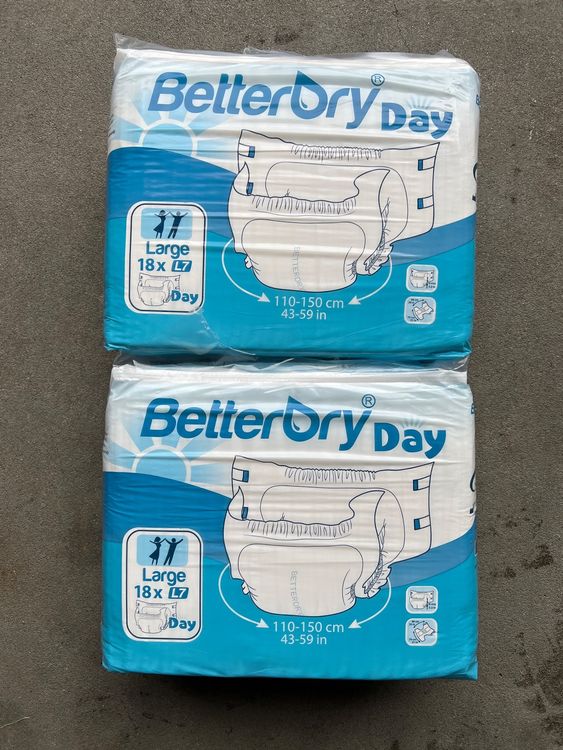BetterDry L7 Windeln für Erwachsene 36 Stück (Gebraucht) in Brunnen für CHF 31 – mit Lieferung ...