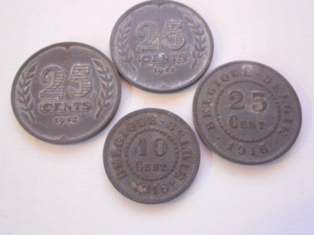 Nederlande 4 Münzen uralt 1916/1916/1941/1942 (Gebraucht) in Kriegstetten für CHF 2 – mit ...