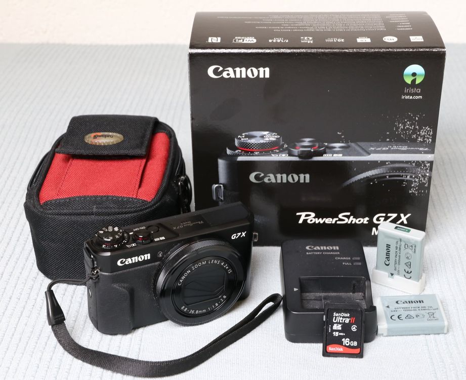 Canon G7X Mark II inkl. Tasche, Tischstativ, SDKarte, 2.Akku (Gebraucht ...
