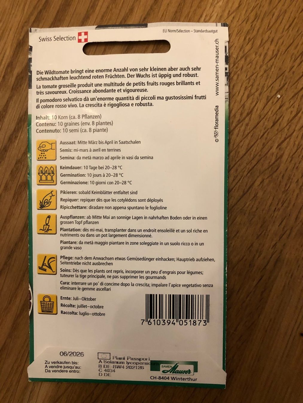 Wildtomate Rote Murmel.50 (Neu und originalverpackt) in Winterthur für ...