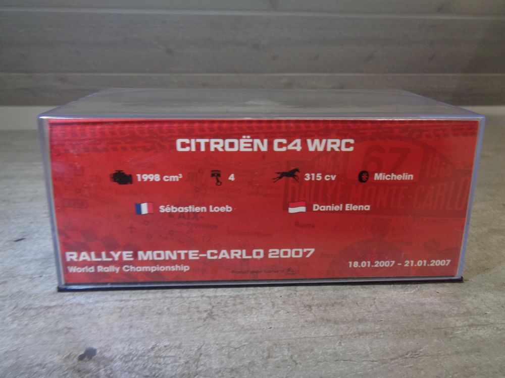 Altaya 1:43 Citroën C4 WRC Rallye Monte Carlo 2007 S. Loeb | Kaufen auf ...
