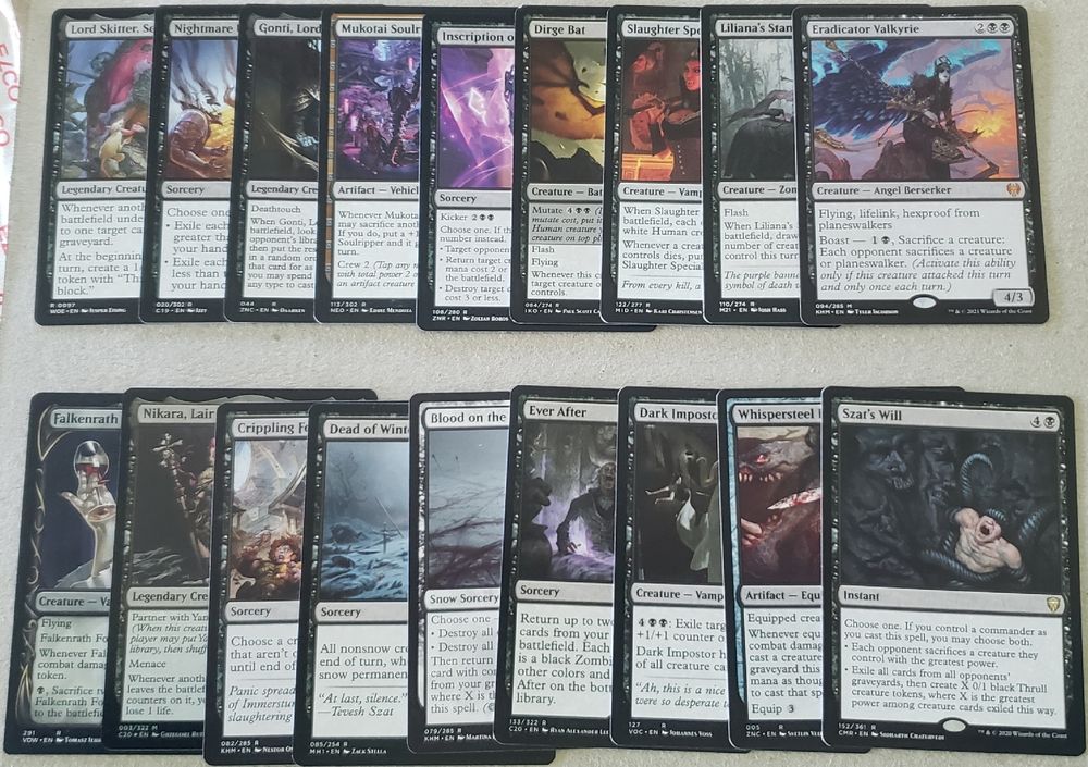 MtG - 16 Black Rares + 2 Mythic | Kaufen auf Ricardo