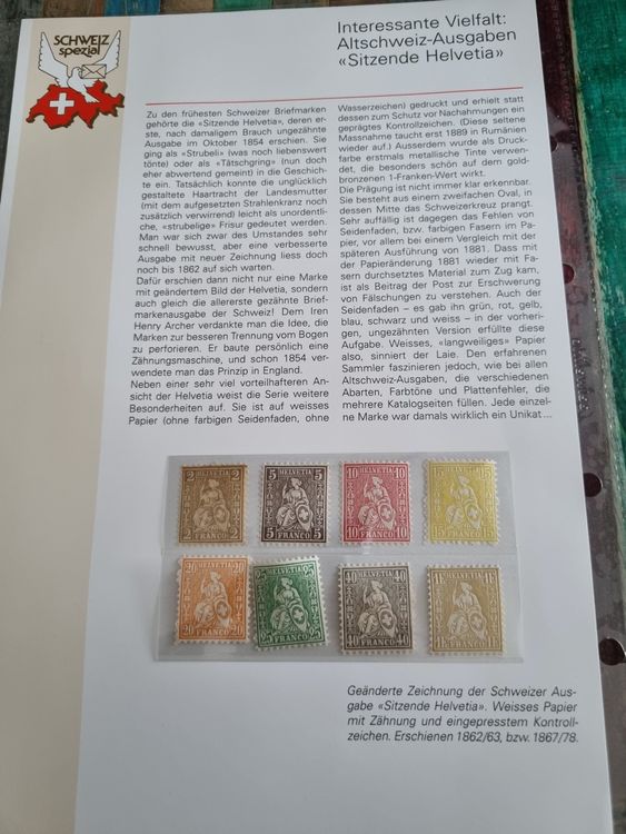 Sitzende Helvetia Weisses Papier Postfrisch (Gebraucht) in Arni AG für CHF 10 – mit Lieferung ...