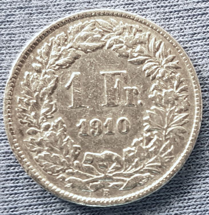 1 Franken 1910 uralte sehr rare Silbermünze ab nur 1 Fr !!! (Gebraucht) in Camignolo für CHF 3 ...