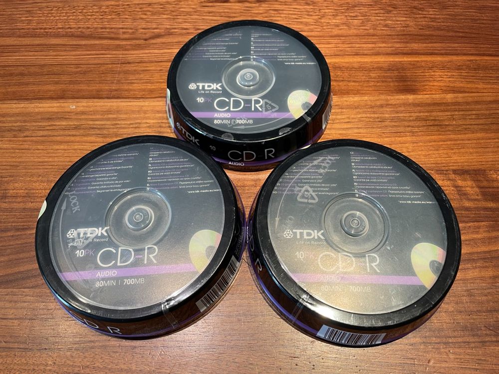 3x Spindel a 10 Stück CD-R Audio Rohlinge 80 Min 700 MB OVP (Neu und ...
