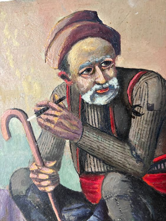 Portret von Fascinierte Mann mit sralehde Augen. Sig. Bild (Gebraucht ...