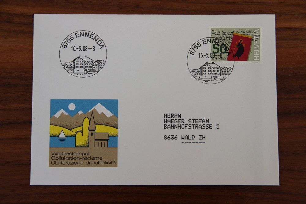 Schweiz 1988 - 8755 Ennenda (Neu (gemäss Beschreibung)) in Jona für CHF ...