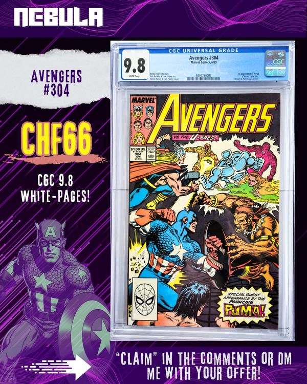 🔥 Avengers #304 – CGC 9.8 Marvel Comic mit WHITE PAGES! 🔥 (Neu (gemäss ...