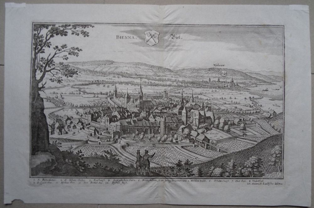 Biel Bienne Kupferstich von Math. Merian um 1642 sehr rar (Gebraucht ...