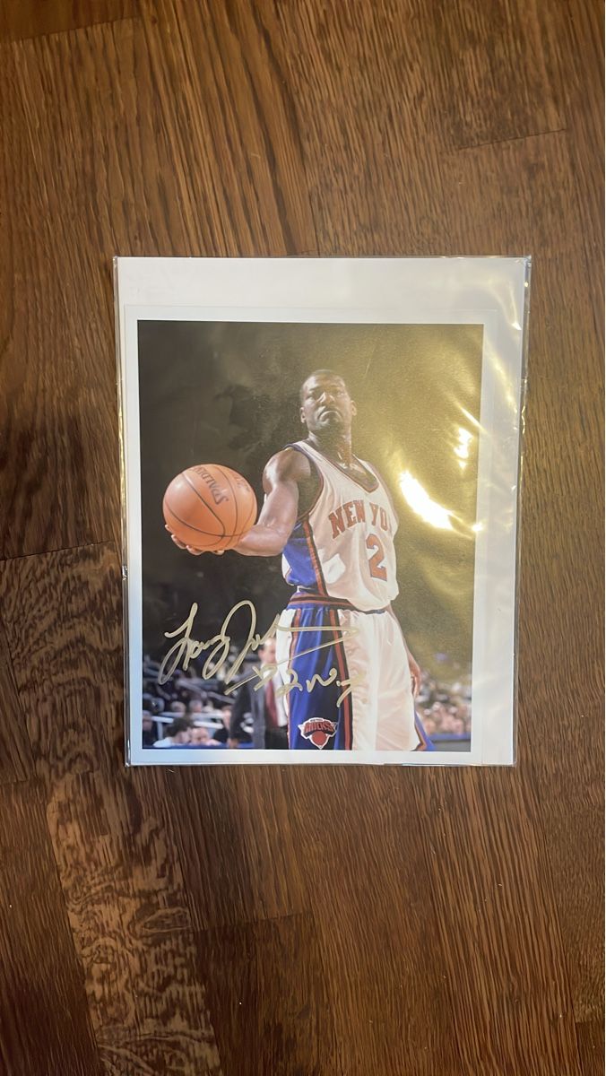 Larry Johnson signed photo Knicks legend #3🔥 rare find (Neu (gemäss ...