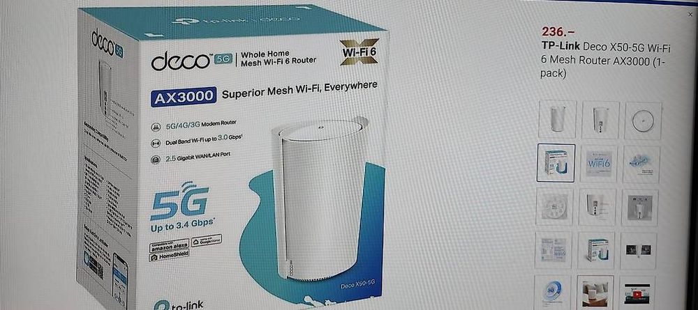 Router TP-Link Deco X50-5G Wi-Fi 6 Mesh Router AX3000 (Gebraucht) in ...
