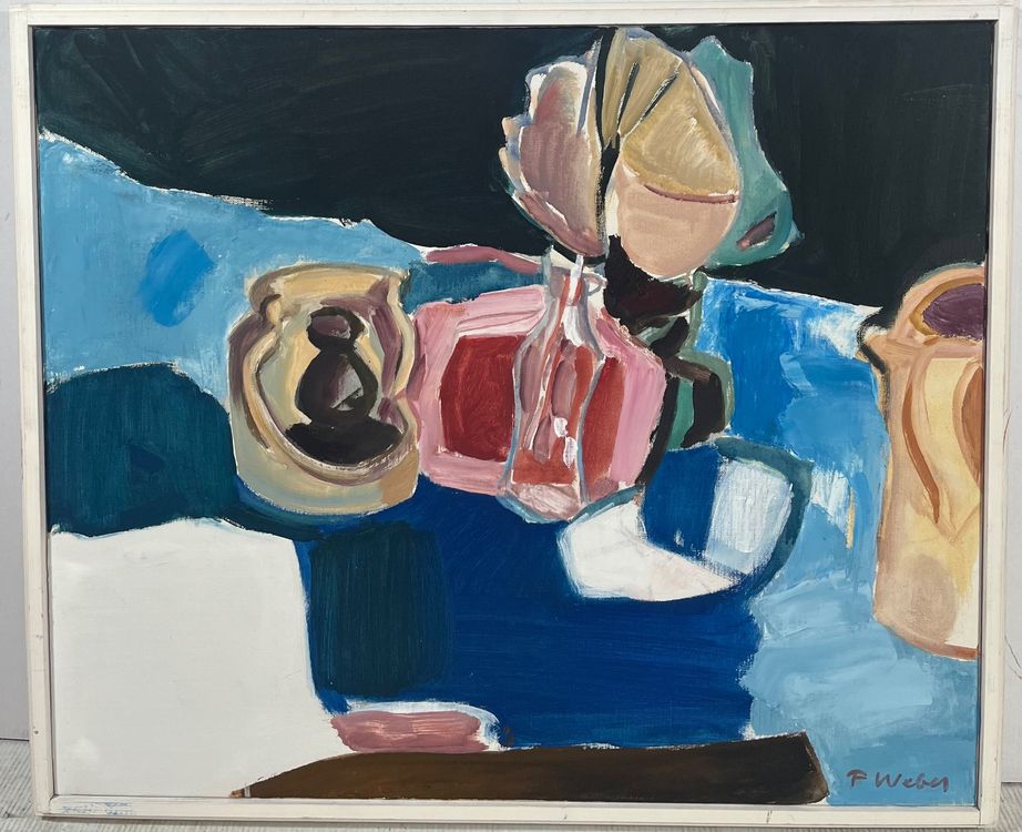Franz Weber (1933) Abstrakte Stilleben Gemälde | Kaufen auf Ricardo