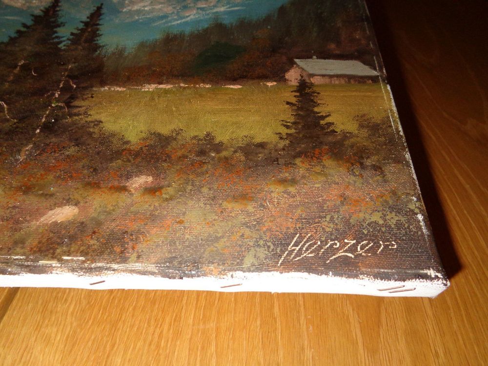 CHURFIRSTEN AELPLI TOGGENBURG UNTERWASSER OELGEMÄLDE HERZER | Kaufen auf Ricardo