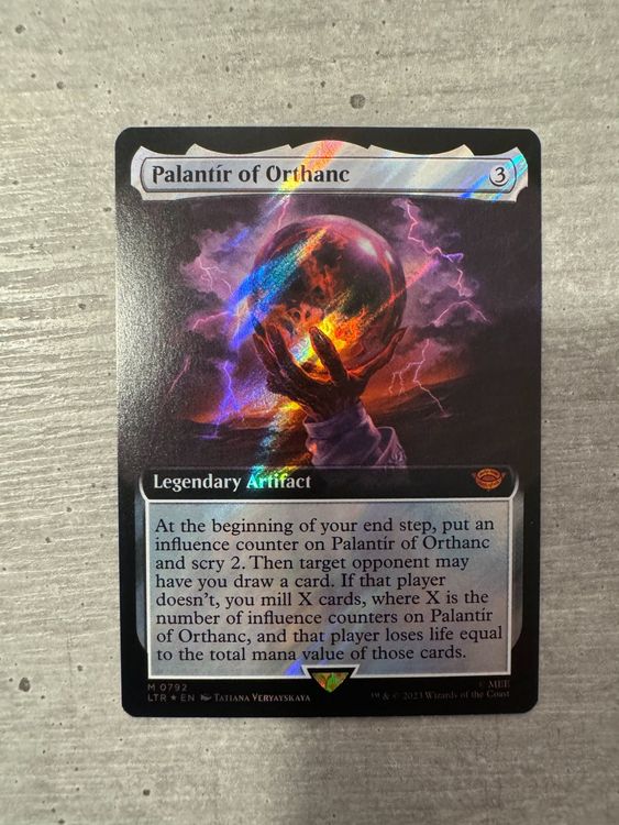 Borderless Surge Foil Palantír of Orthanc Lord of the Rings (Neu ...