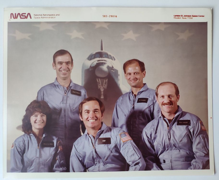 Super NASA Crew Foto STS-7 / 4.3.1983 / 40 Jahre alt! RRR | Kaufen auf Ricardo