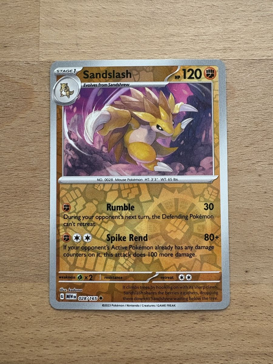 Pokémon: Sandslash 128/165 Holo Reverse🇬🇧 (Gebraucht) in Zürich für CHF ...