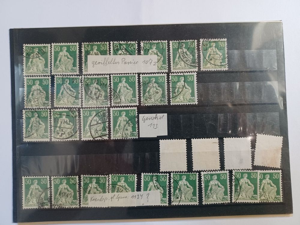 Seltene Schweizer Briefmarken Sammlung Helvetia 50/60er (Gebraucht) in Ipsach für CHF 120 – mit ...