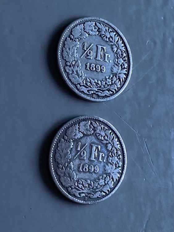 2x 1/2 Franken 50 Rappen 1899 (Gebraucht) in Zürich für CHF 5.5 – mit Lieferung auf Ricardo kaufen