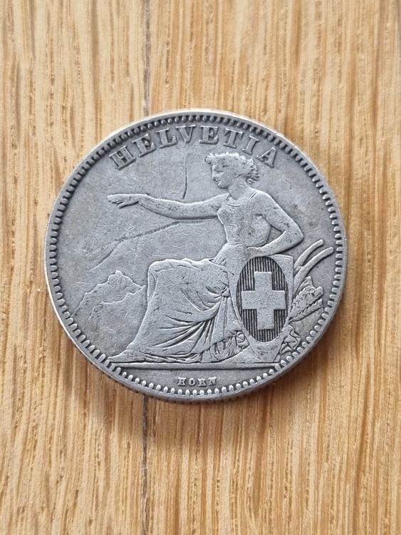 2 Franken 1860 - sitzende Helvetia - selten! (Gebraucht) in Mels für CHF 90.9 – mit Lieferung ...