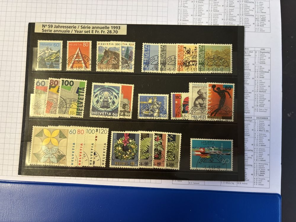 Jahressammlung Schweizer Briefmarken 1993 (Gebraucht) in Murgenthal für CHF 1 – mit Lieferung ...