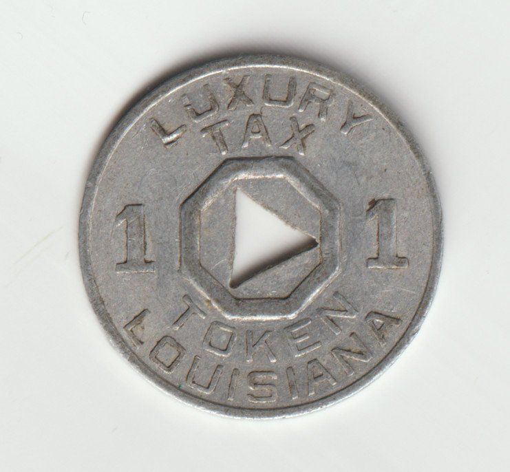 Louisiana 1 Luxury Tax Token Münze Aluminium Sammlerstück (Gebraucht ...