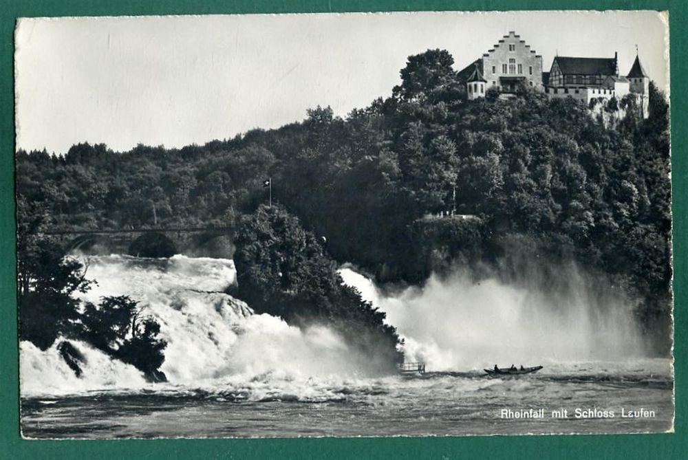 Rheinfall mit Schloss Laufen, 1958 (Gebraucht) in Sargans für CHF 1 – mit Lieferung auf Ricardo ...