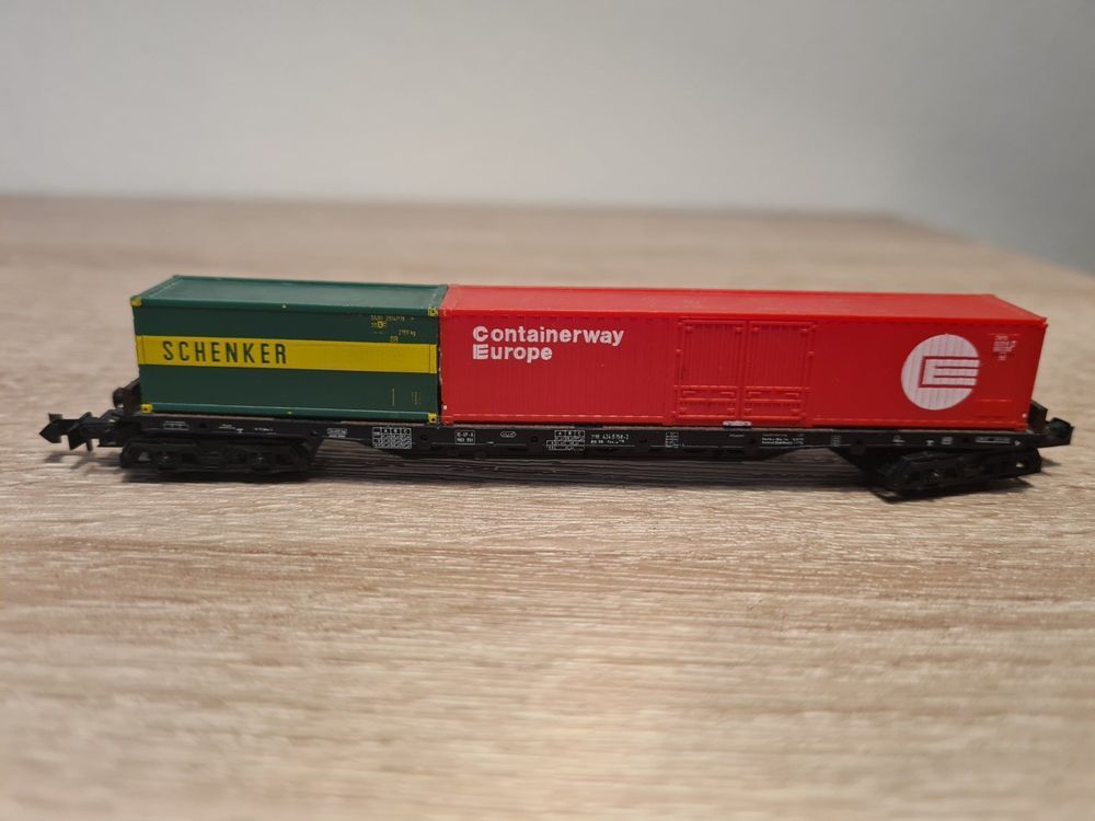 Minitrix Containerwagen Schenker N (Gebraucht) in St-Aubin-Sauges für ...