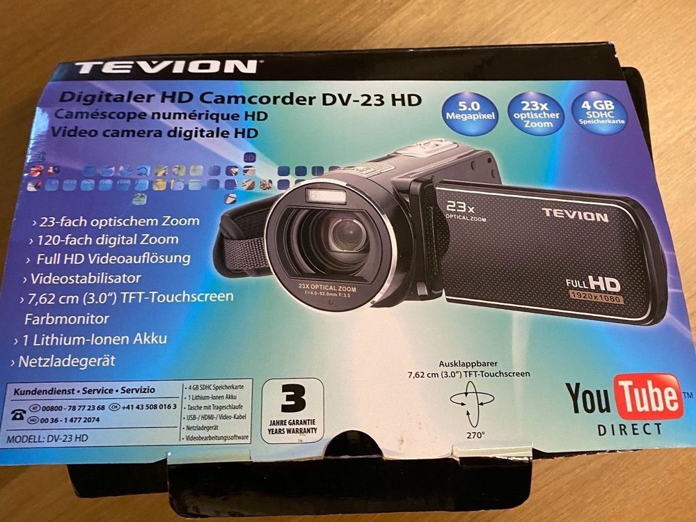 Videokamera Tevion DV 23 HD (Gebraucht) in Widnau für CHF 19 – mit ...