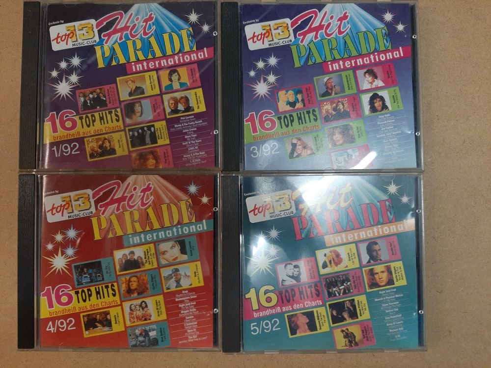 4CD Top 16 Hit Parade International, Jg. 1992, Top Zustand (Gebraucht ...