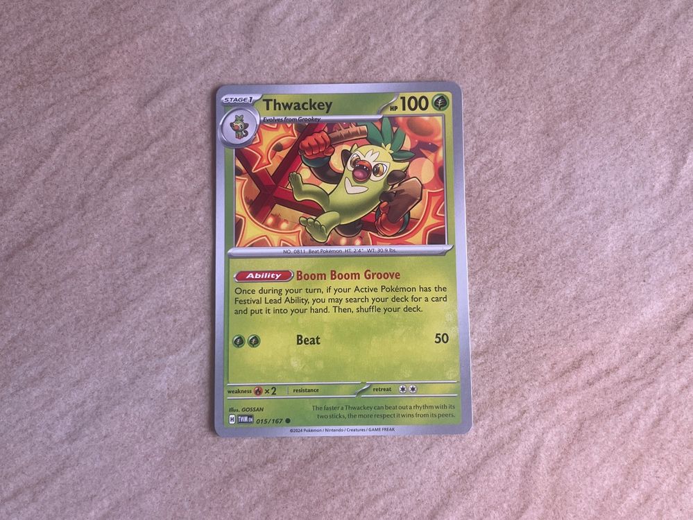 Carte Pokemon Thwackey - Twilight Mascarade TWMEN - EN | Kaufen auf Ricardo