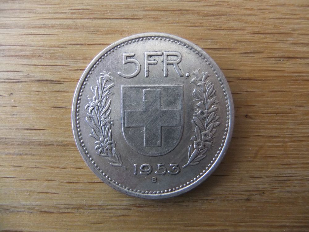Silbermünze 5 Franken Silber Helvetia 1953 | Kaufen auf Ricardo