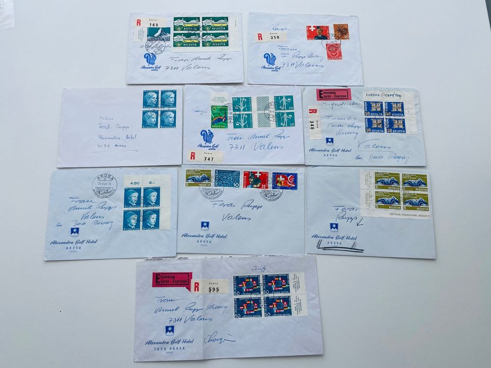 Hotelpost AROSA Alexandra Golf nach VALENS 9 x Brief Blocks | Kaufen ...