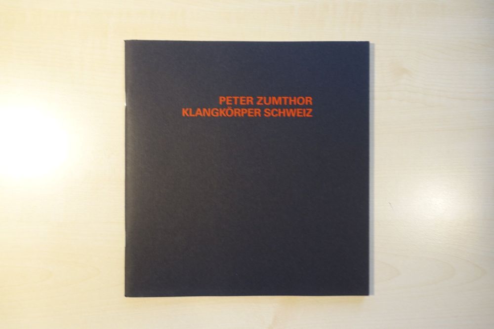 Architektur Peter Zumthor Klangkörper Schweiz (Gebraucht) in Arbon für ...
