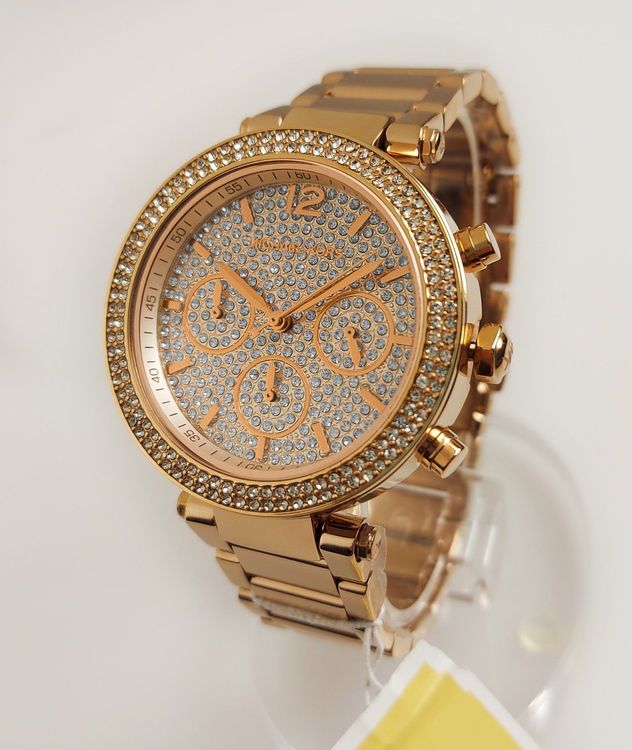 Neue Michael Kors MK5857 Parker Crystal Pavé Damen Uhr (Neu und ...